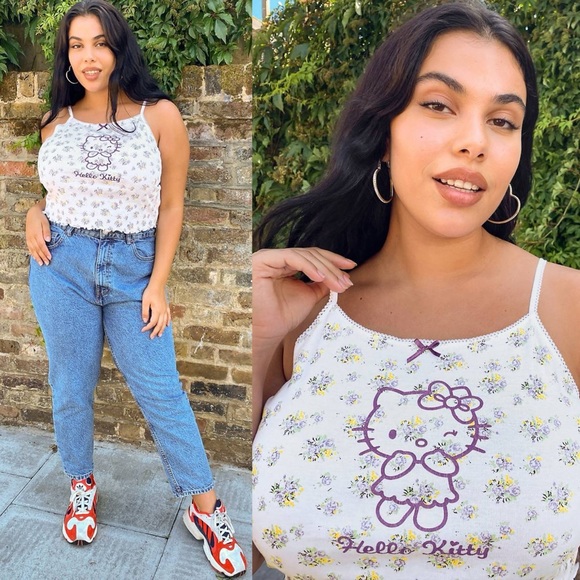 Dolls Kill | Tops | Dolls Kill Hello Kitty Ditsy Crop Cami | Poshmark